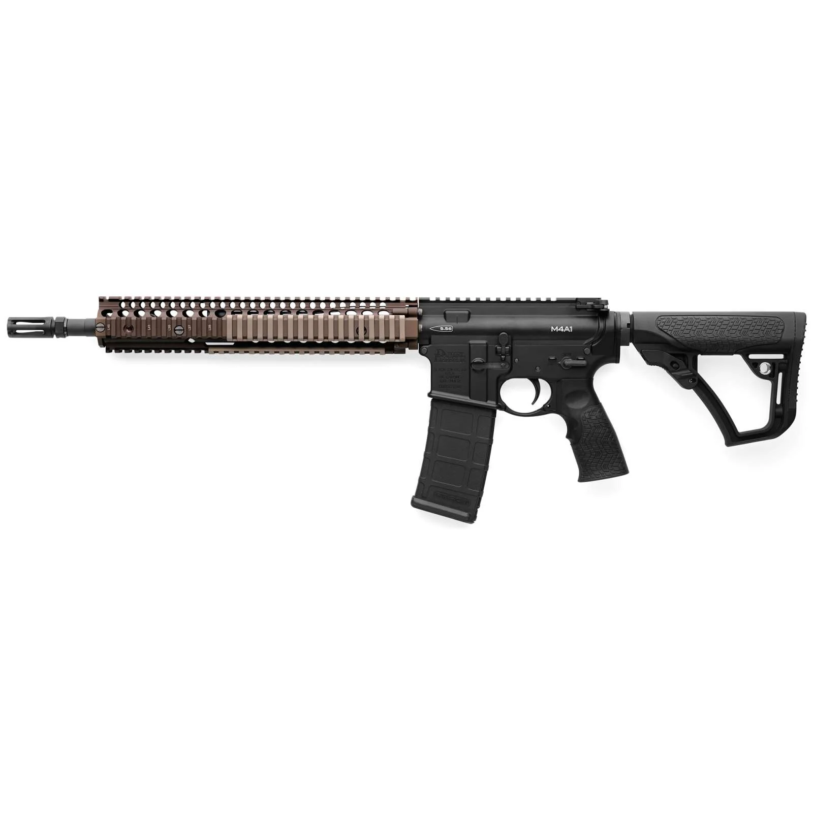 DANIEL DEFENSE M4A1 5.56MM RIFLE RIS II Rail FDE 14.5"PW CALI COMP 1 ...