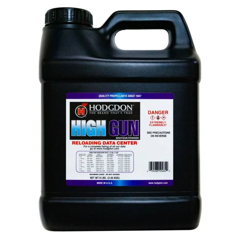 Hodgdon High Gun Shotgun/Pistol Powder - 8lbs - Sharp’s Shooting Supply